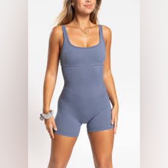 P'tula | Tops | Ptula Barepro Flew Bodysuit In Blue Jeans Size L | Poshmark